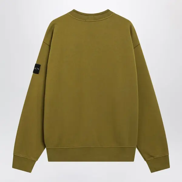 Stone Island Oversize Crewneck Sweatshirt In Cactus Color