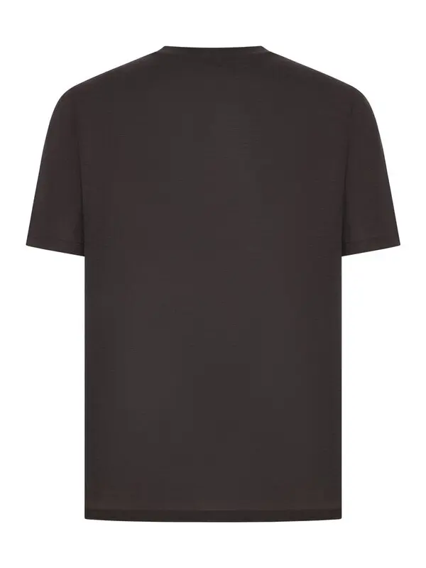 Saint Laurent Cassandre T-shirt In Silk And Cotton