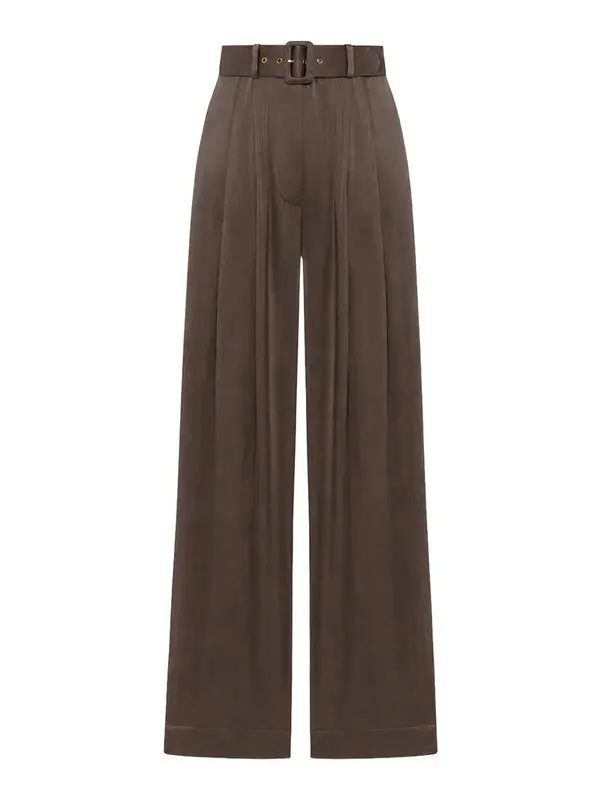 Zimmermann Wide Leg Seta Pantaloni - Multicolor