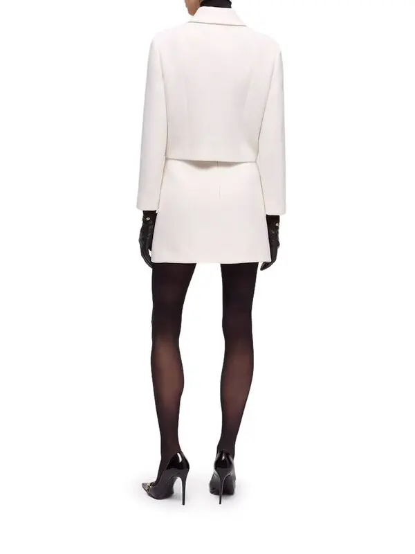 Gucci Wool Crepe Skirt With Double G Button