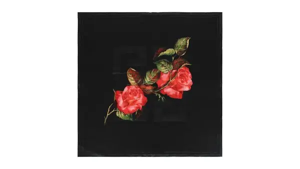 Givenchy 4g Flower Silk Scarf