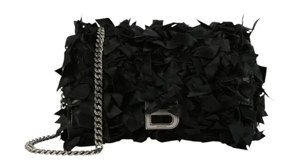 Balenciaga Hourglass Satin Bow Wallet On Chain