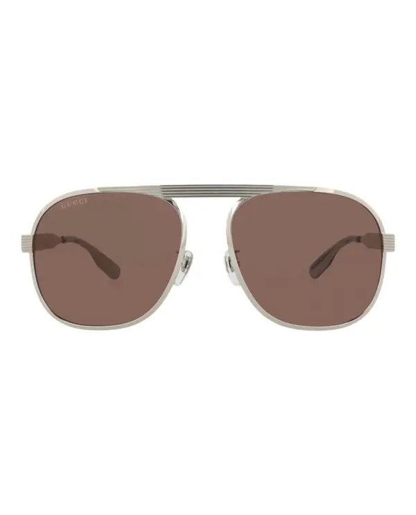 Gucci Aviatorframe Metal Sunglasses