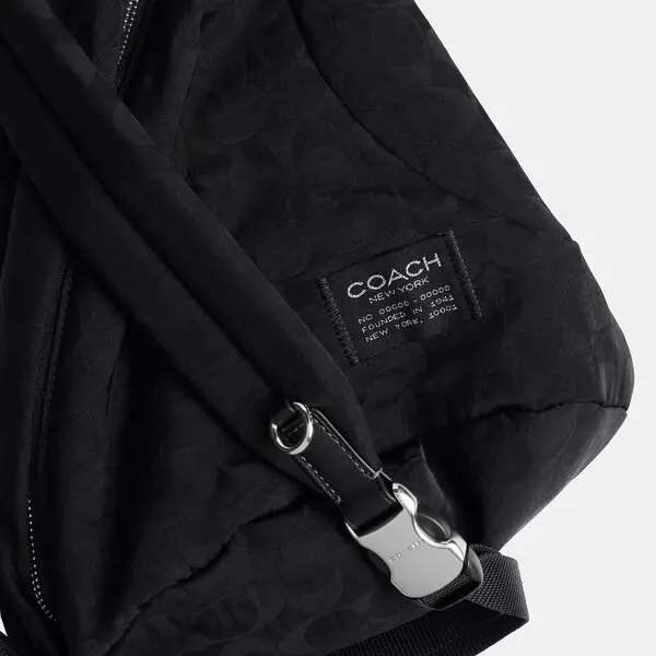 COACH Lachlan Sling In Signature Nylon - Black