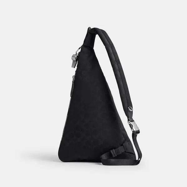 COACH Lachlan Sling In Signature Nylon - Black