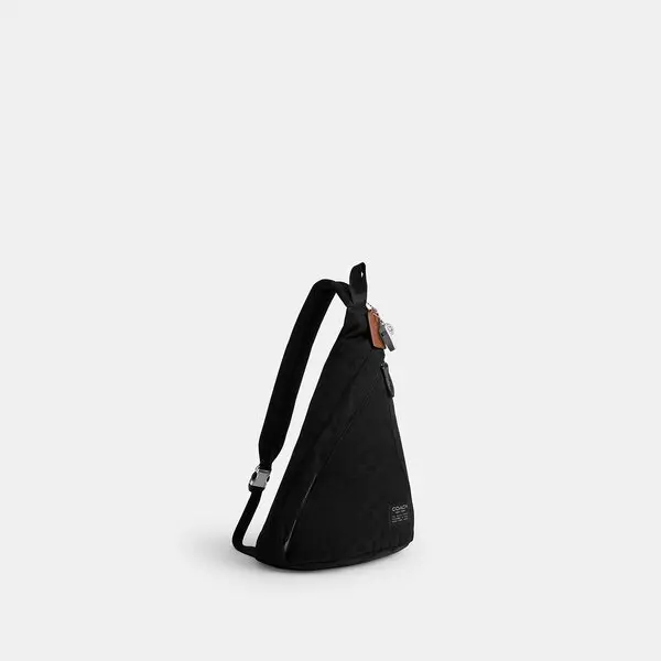 COACH Lachlan Sling In Signature Nylon - Black