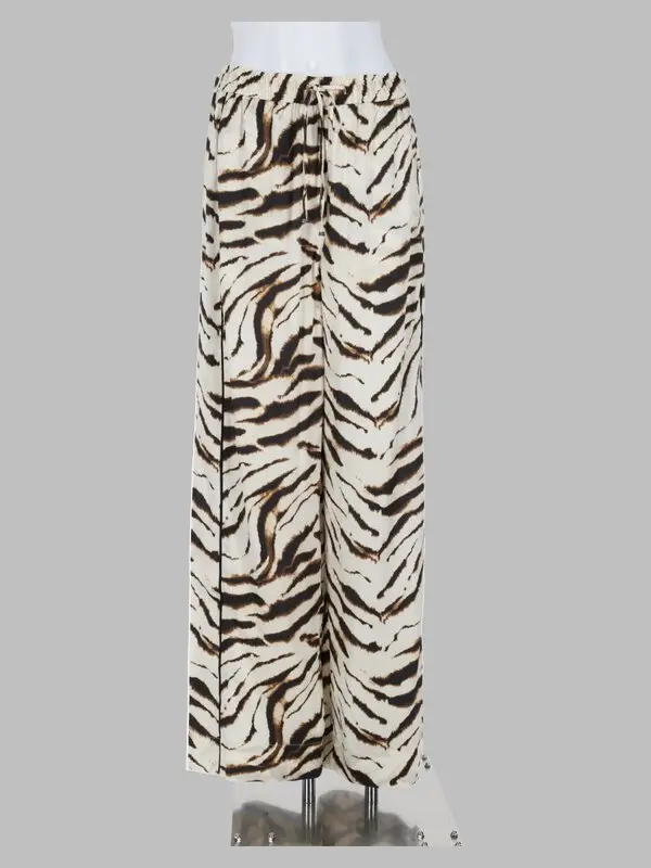 GANNI Printed Viscose Blend Pants