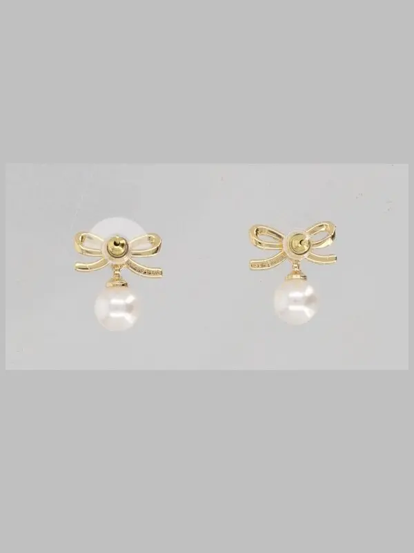 SELF-PORTRAIT Bow And Pearl Earrings