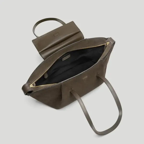 DEMELLIER The Brooklyn Shoulder Bag - Hazel Suede