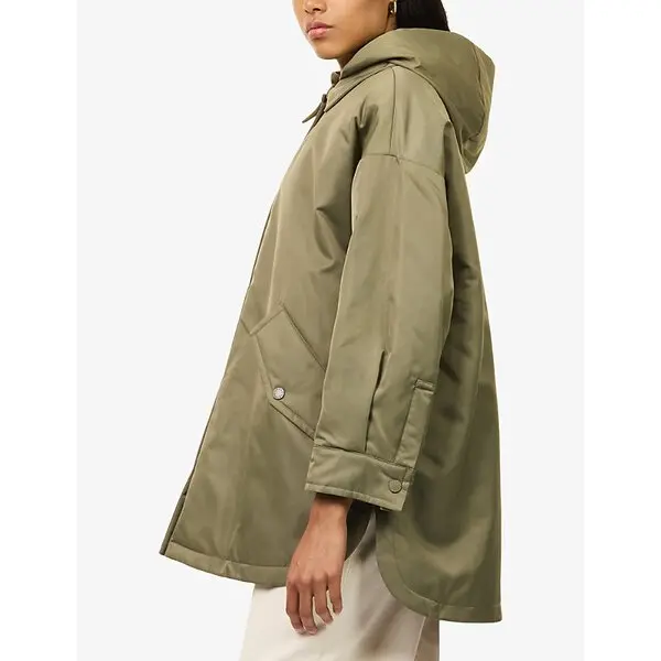 Max Mara Detachable-hood Flap-pocket Shell Jacket