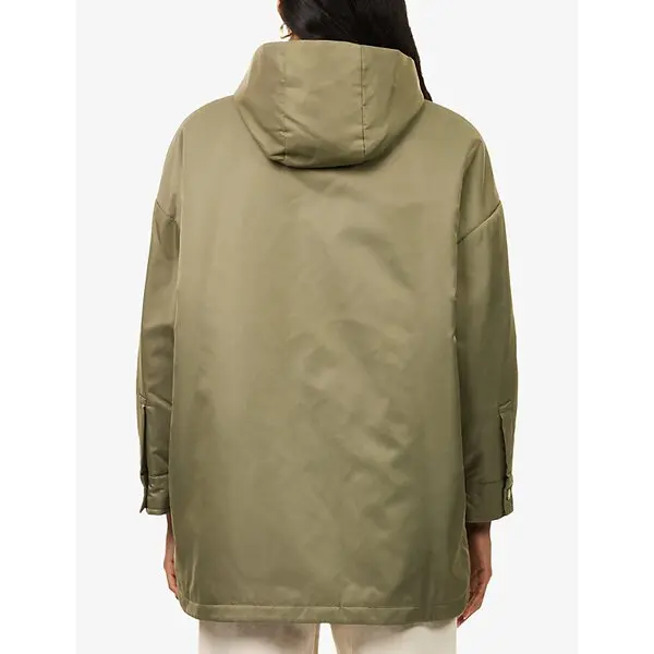 Max Mara Detachable-hood Flap-pocket Shell Jacket