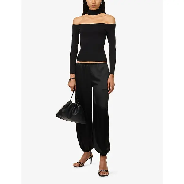 Simkhai Lila Cut-out Rib-knit Top