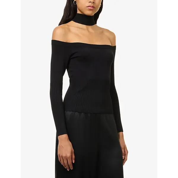 Simkhai Lila Cut-out Rib-knit Top