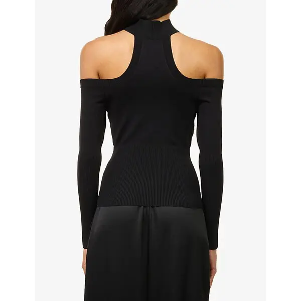 Simkhai Lila Cut-out Rib-knit Top