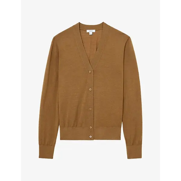 REISS Simi V-neck Wool Cardigan