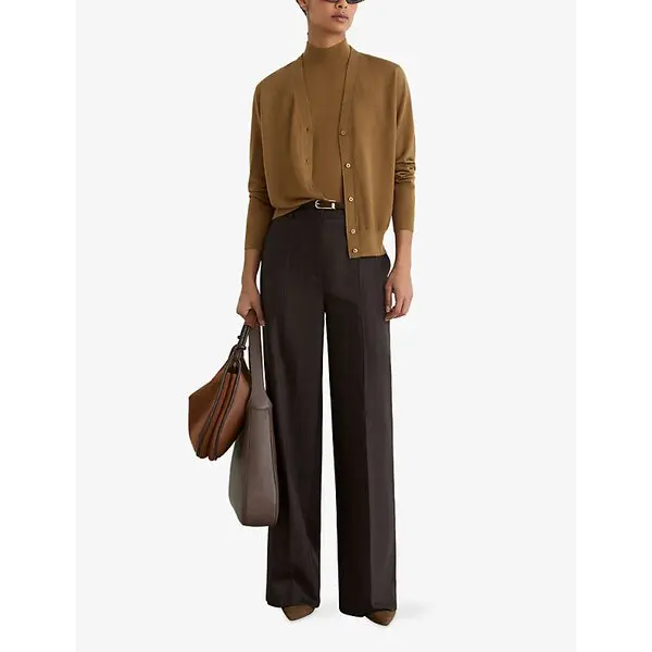 REISS Simi V-neck Wool Cardigan