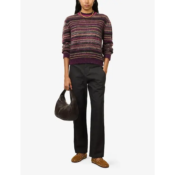 Isabel Marant Étoile Morine Striped Mohair-blend Jumper
