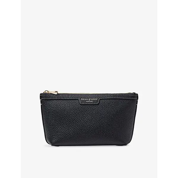 ASPINAL OF LONDON Hudson Small Leather Pouch - Black