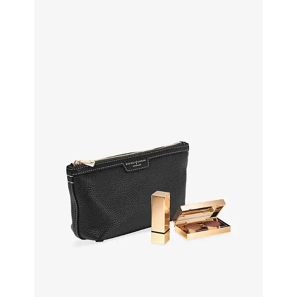 ASPINAL OF LONDON Hudson Small Leather Pouch - Black
