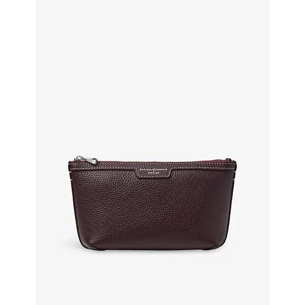 ASPINAL OF LONDON Hudson Small Leather Pouch - Wine