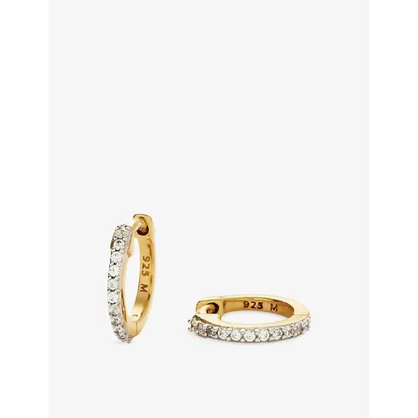 MISSOMA Classic Pave Huggies 18ct Vermeil-plated Sterling Silver Earrings - Gold