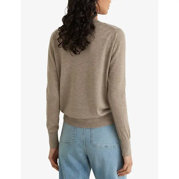 REISS Sadie Wool Jumper - Neutral