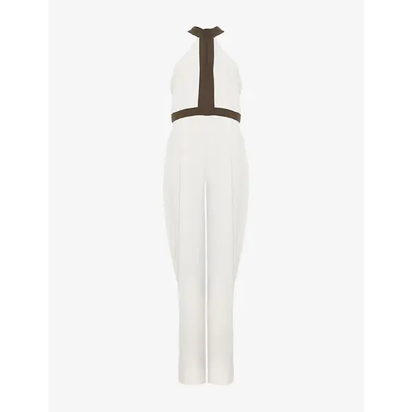 PHASE EIGHT Monica Scarf-tie Woven Jumpsuit - Cream