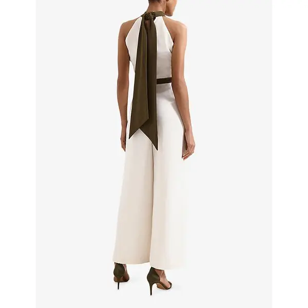 PHASE EIGHT Monica Scarf-tie Woven Jumpsuit