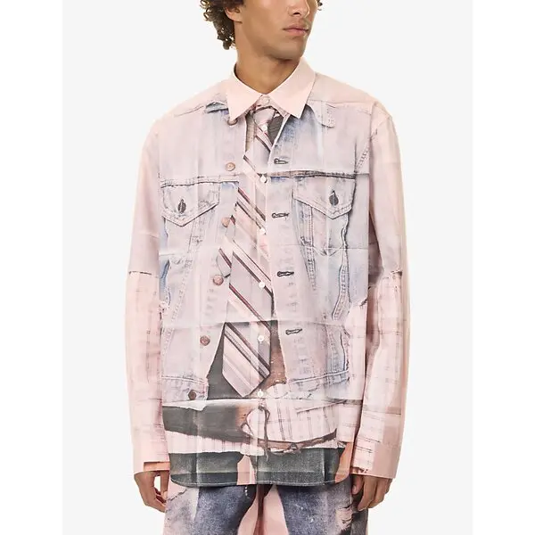 Acne Studios Sarona Graphic-print Cotton Shirt