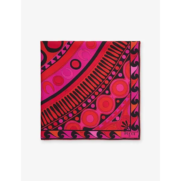 Emilio Pucci Printed Square Silk Scarf