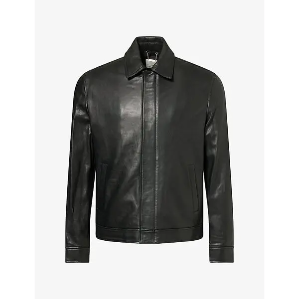 Simkhai Landon Collared Leather Jacket