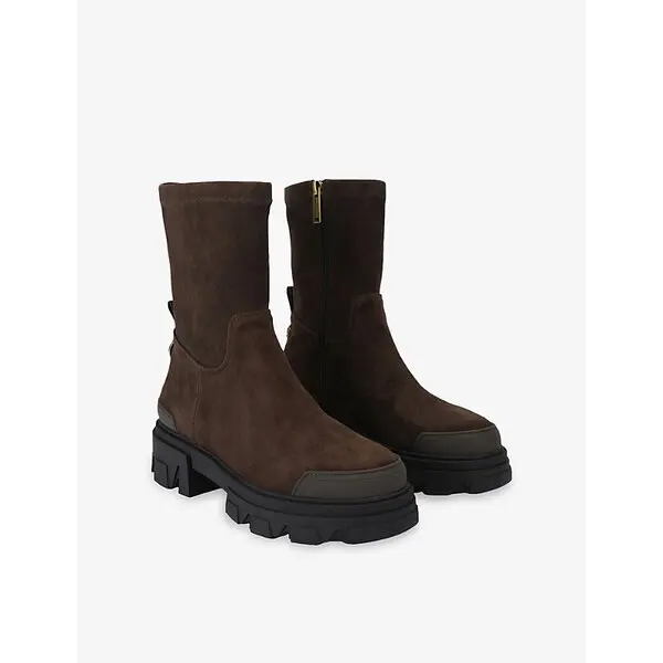 Kurt Geiger Stomp Sock Suede Ankle Boots