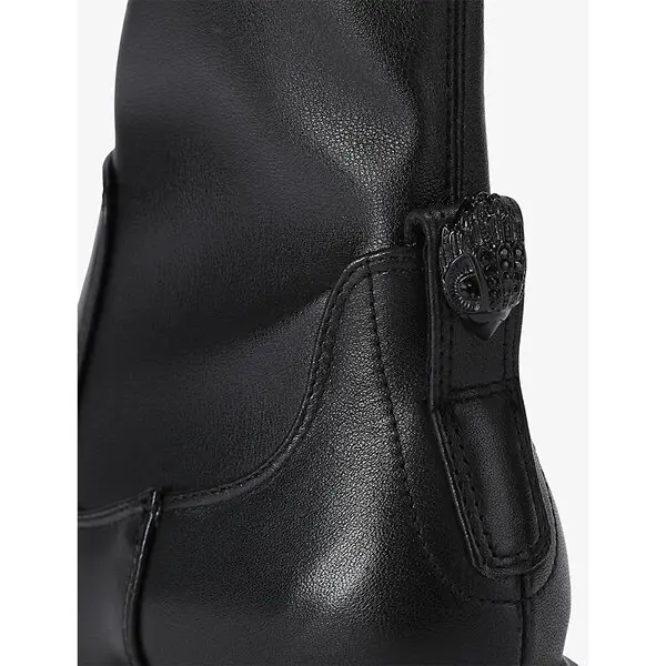 Kurt Geiger Step Heeled Leather Ankle Boots
