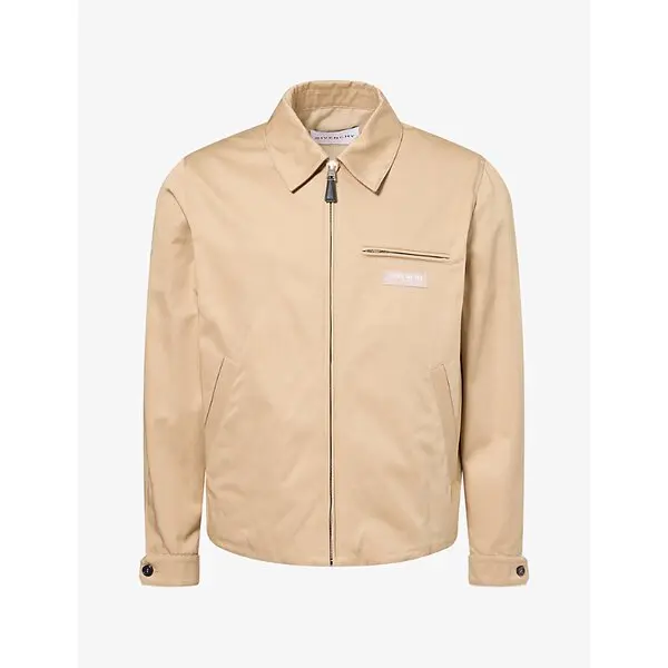 Givenchy Logo-embroidered Zip-up Cotton Harrington Jacket