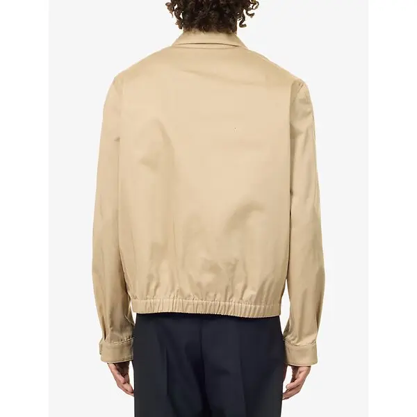 Givenchy Logo-embroidered Zip-up Cotton Harrington Jacket