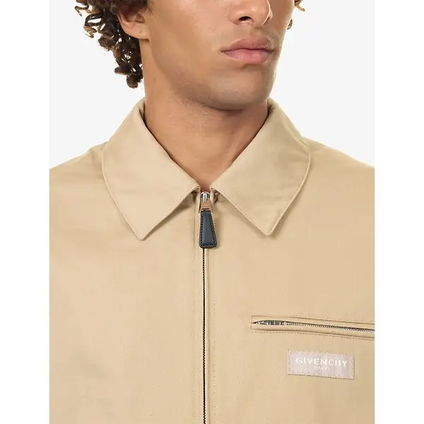Givenchy Logo-embroidered Zip-up Cotton Harrington Jacket