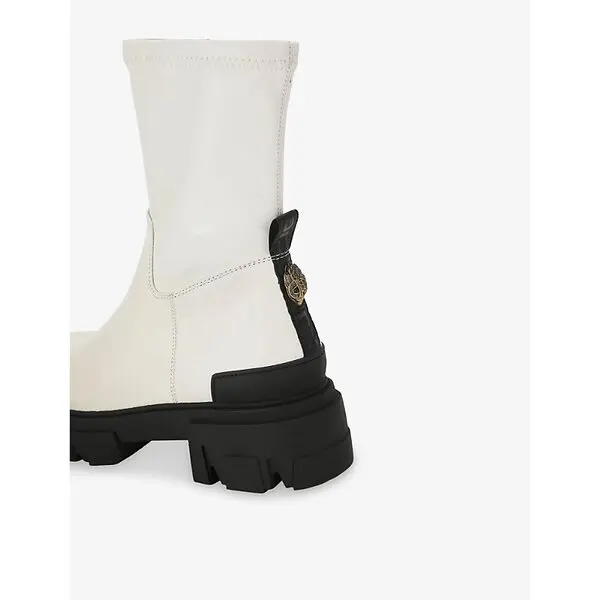 Kurt Geiger Stomp Sock Leather Ankle Boots
