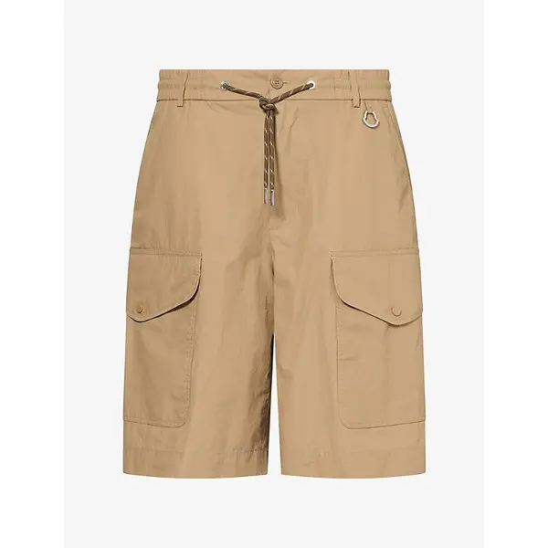 Moncler Drawstring-waist Wide-leg Cotton Shorts