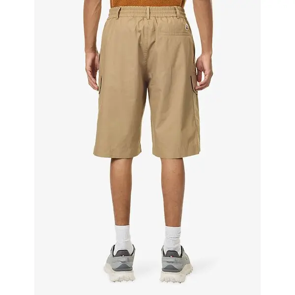 Moncler Drawstring-waist Wide-leg Cotton Shorts