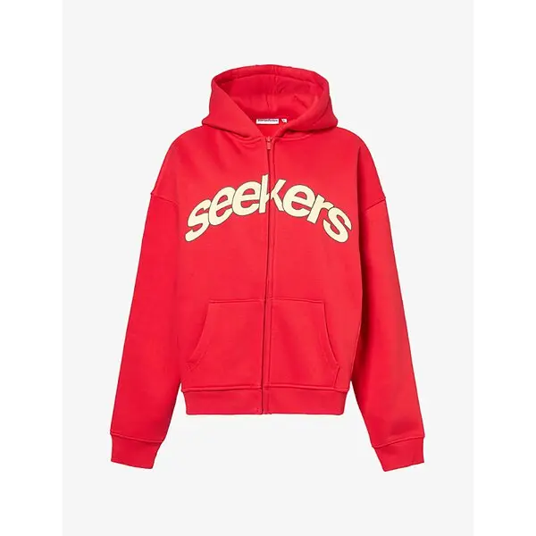 SISTERS & SEEKERS Logo-print Cotton-blend Hoodie