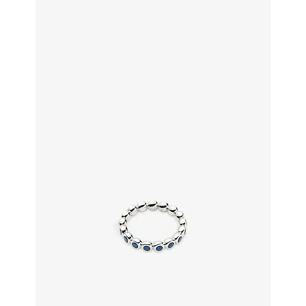 MISSOMA Tennis Eternity Sterling- And Sapphire Stacking Ring