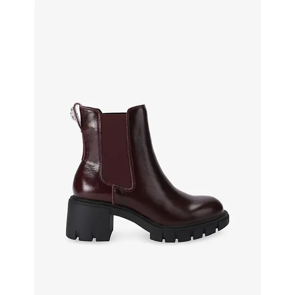 Kurt Geiger Step Heeled Leather Chelsea Boots