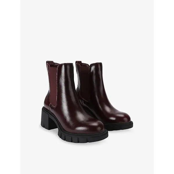 Kurt Geiger Step Heeled Leather Chelsea Boots