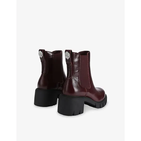 Kurt Geiger Step Heeled Leather Chelsea Boots
