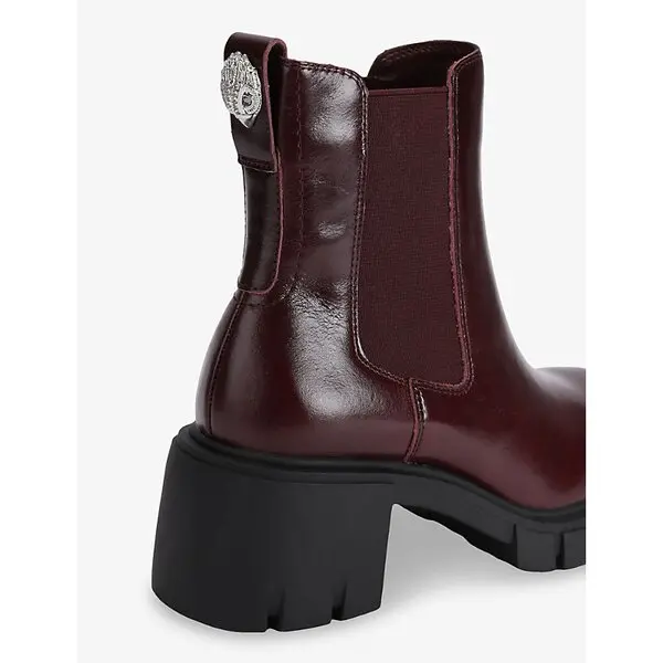 Kurt Geiger Step Heeled Leather Chelsea Boots