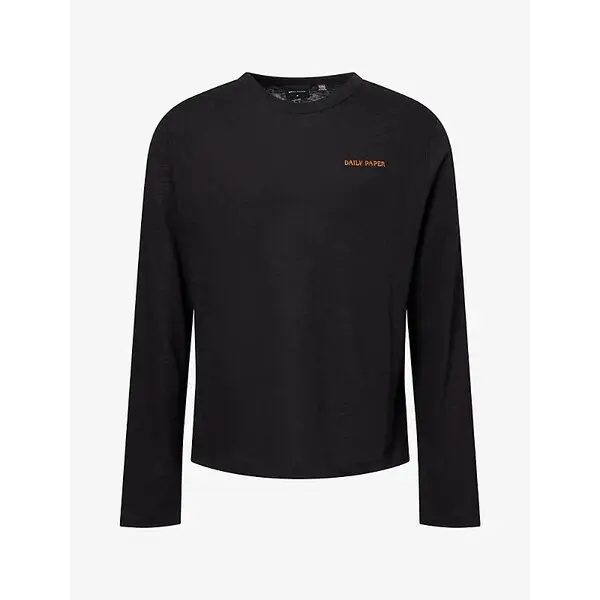 DAILY PAPER Slub Long-sleeve Cotton-blend T-shirt