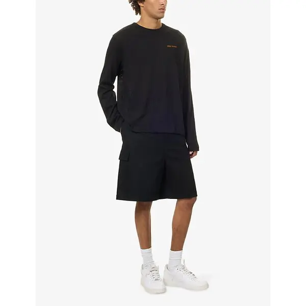DAILY PAPER Slub Long-sleeve Cotton-blend T-shirt