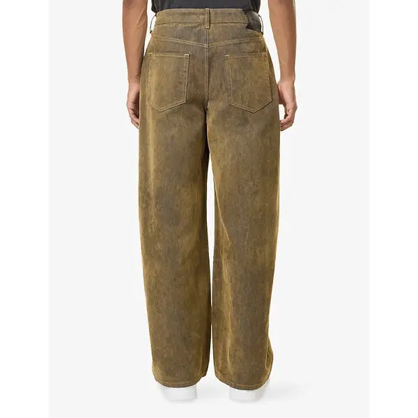DAILY PAPER Velvet Shield Wide-leg Denim Jeans