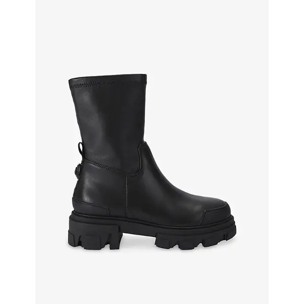 Kurt Geiger Stomp Sock Leather Ankle Boots