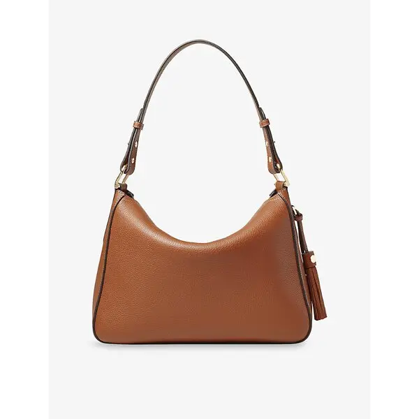 ASPINAL OF LONDON Hudson Leather Hobo Bag - Tan